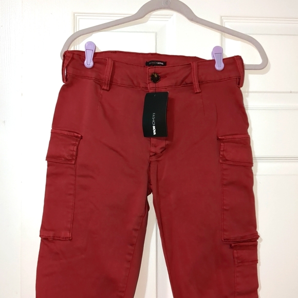 Fashion Nova | Shorts | Nwt Fashion Nova Burnt Orange Cargo Jean Shorts ...